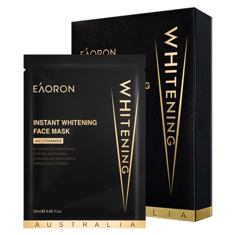EAORON - Instant Whitening Face Mask 25ml x 5 Sheets (Black Box-Gold ...