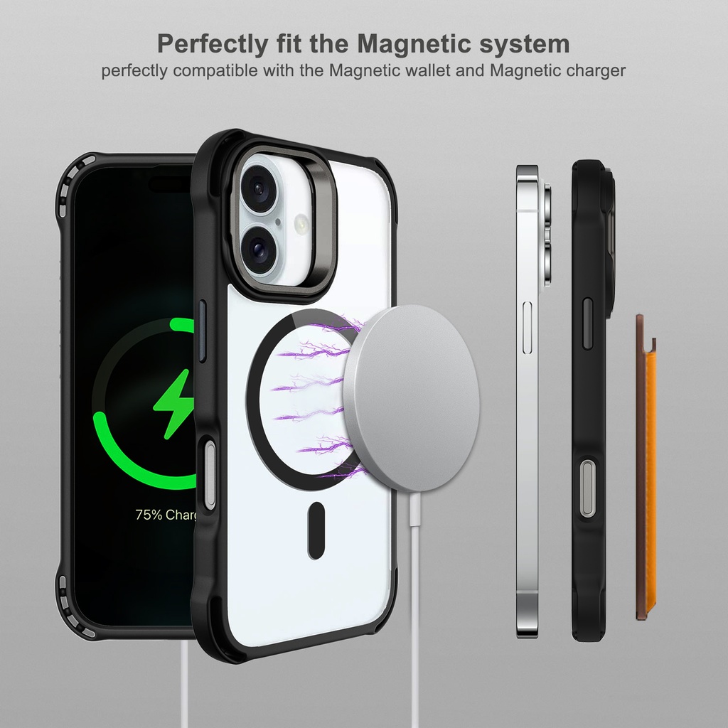 Vokamo Bungee for iPhone 16 蹦極系列鏡頭支架磁吸保護殼 | AT Plus